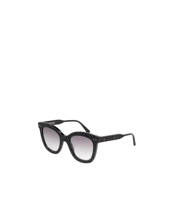 Bottega Veneta Textured Cat Eye Sunglasses - Black