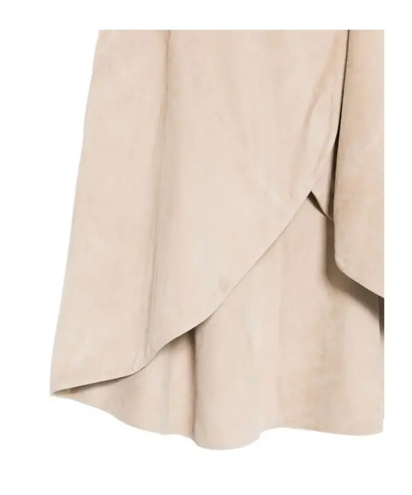 Emporio Armani Draped Leather Sleeveless Top - Nude