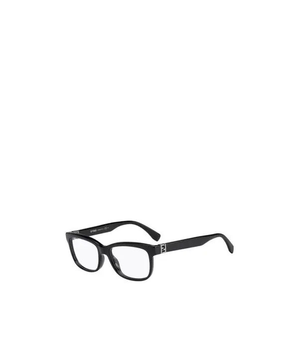 Fendi Logo Detail Full Rim Eyeglasses - Black