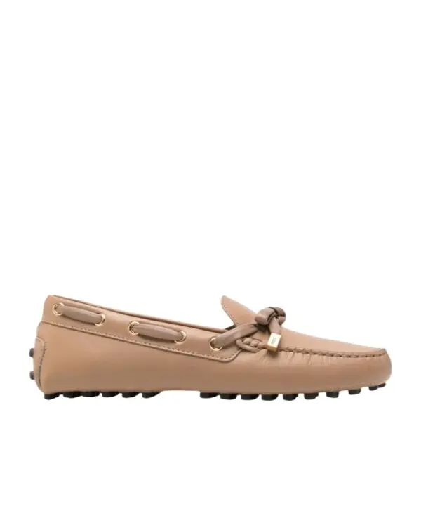 TOD'S Round Toe Loafers - Brown