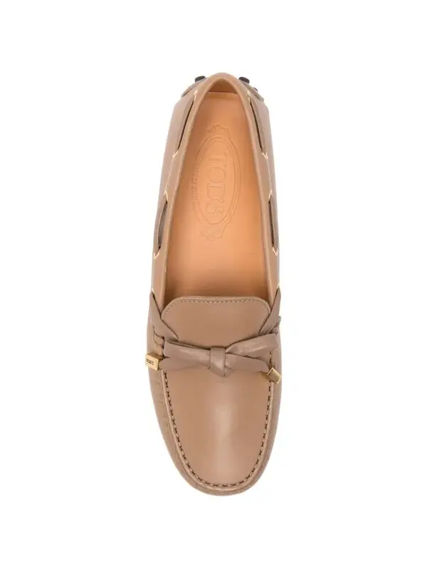 TOD'S Round Toe Loafers - Brown
