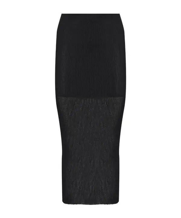 Alberta Ferretti Ribbed Knitted Skirt