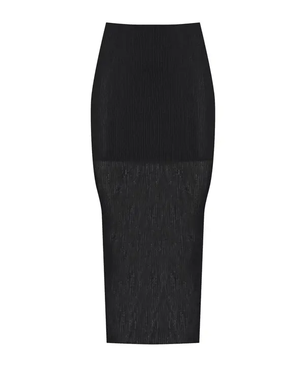 Alberta Ferretti Ribbed Knitted Skirt