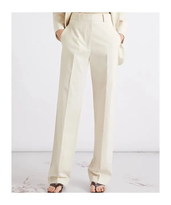 Marella Tailored Trousers With Belt Loops And Buttoned Flap Pockets