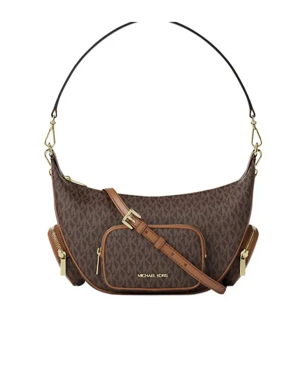 Michael Kors Merritt Medium Signature Logo Convertible Shoulder Bag