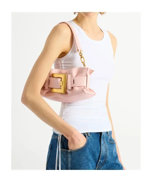 Balmain Mini Anthem Bag In Smooth Leather - Pink