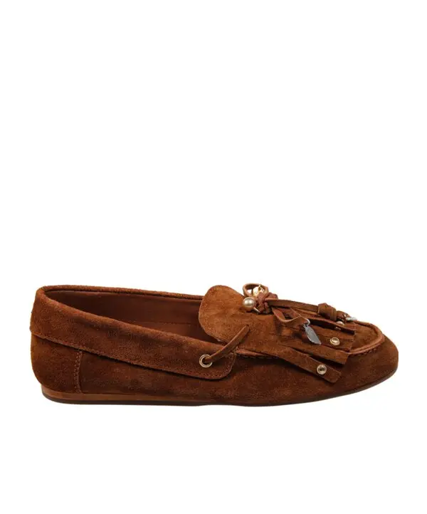 ANCIENT GREEK SANDALS Arodo Embellished Flat - Brown