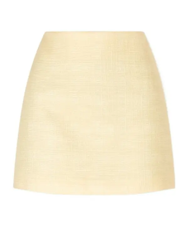 BLAZÉ MILANO Cotton Blend Mini Skirt - Nude