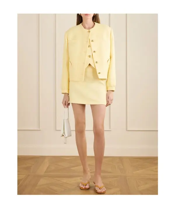 BLAZÉ MILANO Cotton Blend Mini Skirt