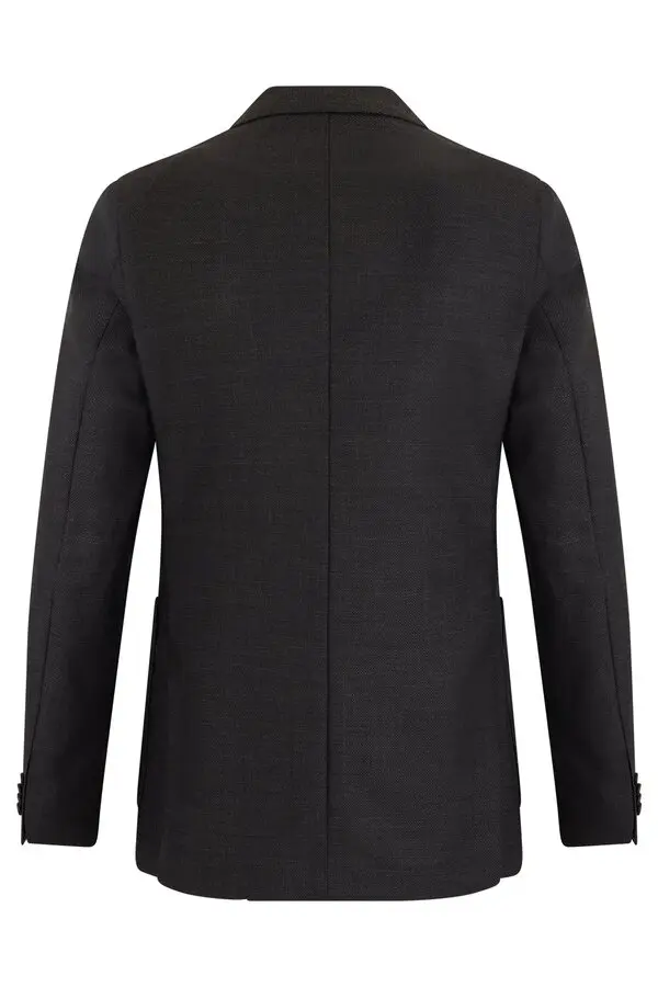 Hugo Boss Double-breasted Wool Blazer - Black