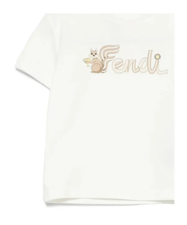 Fendi Squirrel Graphic Print T-shirt