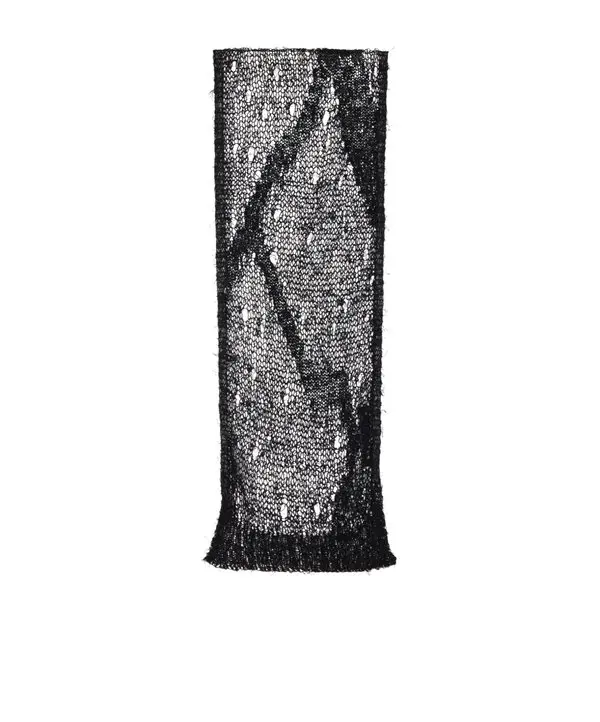Our Legacy Net Knitted Scarf - Black