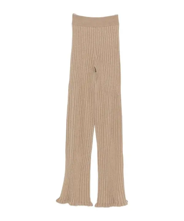 LISA YANG Ribbed Flared Knit Trousers