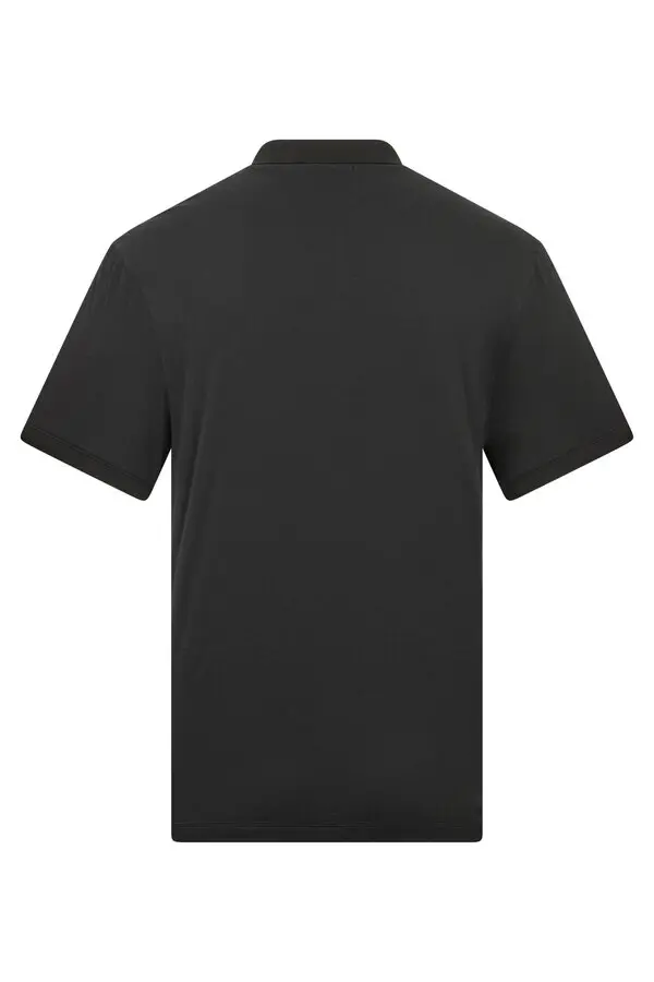 JAMES PERSE Short-sleeve Cotton Polo Shirt - Black
