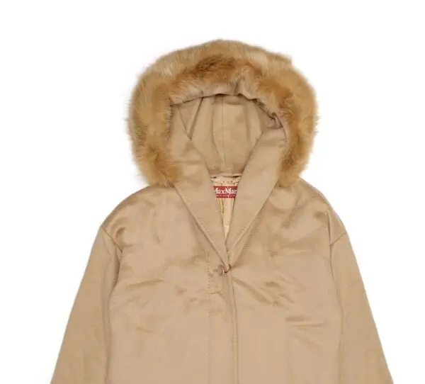 Max Mara Hooded Coat With Furry Collar - No