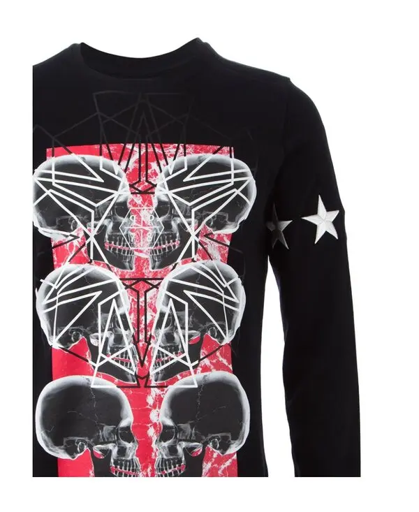 Philipp Plein Round Collar And Long-sleeved T-shirt