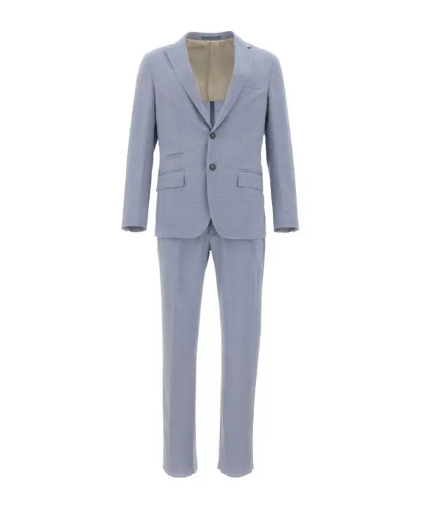 Eleventy Single-breasted Slim Suit - Gray