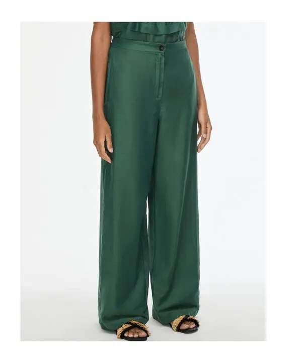 IBLUES Silk-blend Muslin Trousers