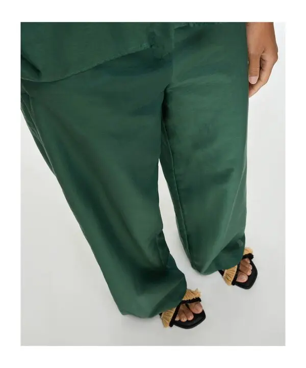 IBLUES Silk-blend Muslin Trousers