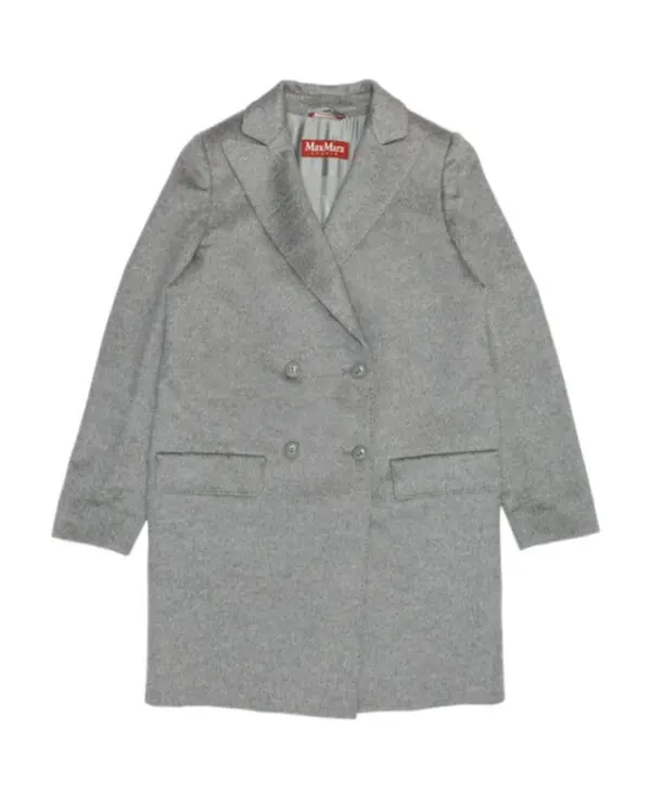 Max Mara Double-breasted Lapel Coat - Gray