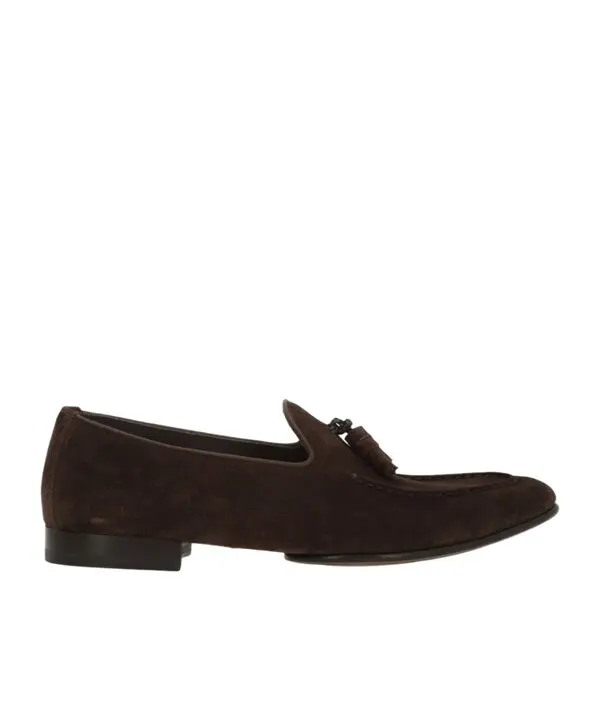 DOUCAL'S Braided Lacing Loafers - Brown
