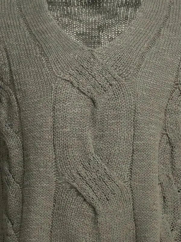 Our Legacy Cable Knit V-neck Sweater