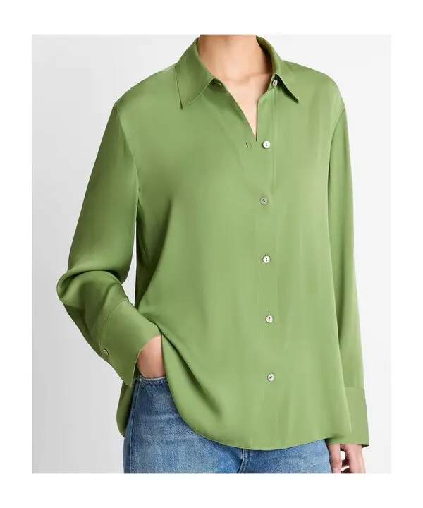 Vince Collared Long Sleeve Button-front Shirt