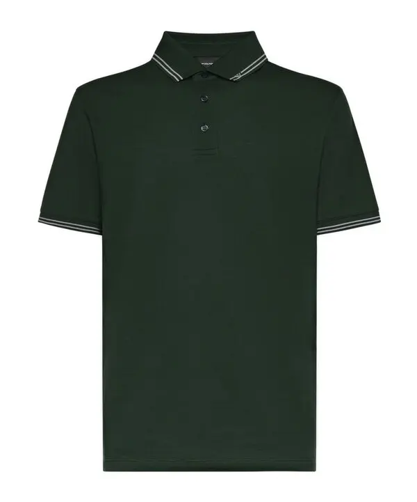 Emporio Armani Tipped Collar Polo Shirt - Green