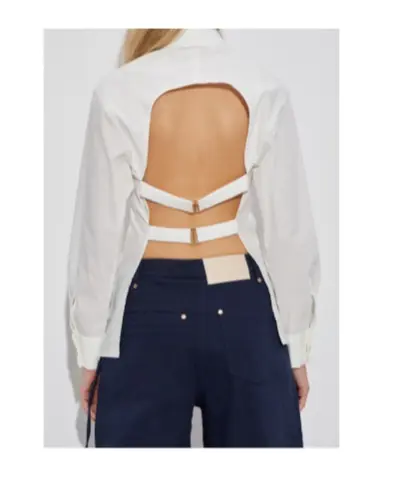 Cult Gaia Open Back Shirt With Lapel Collar
