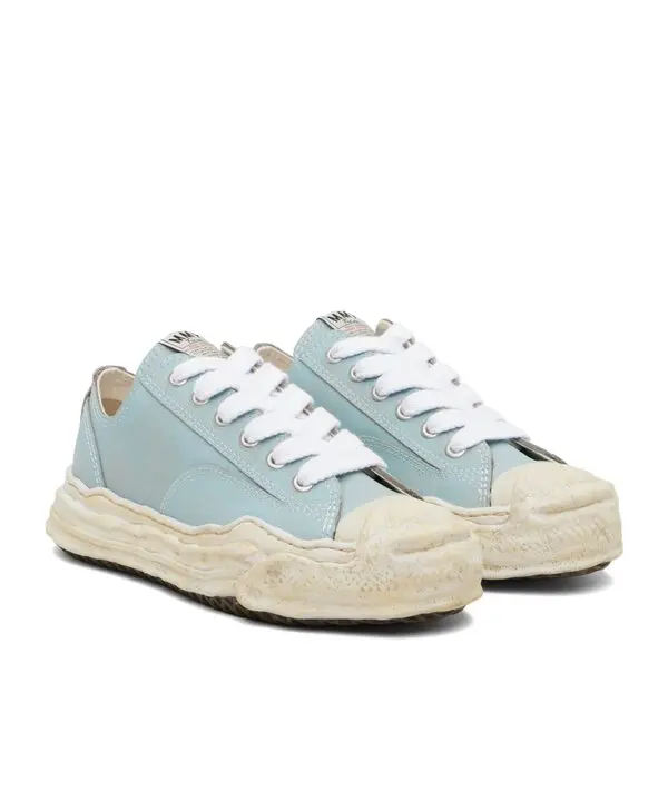 Mihara Yasuhiro Hank Distressed Low Top Sneakers - Blue