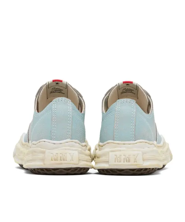 Mihara Yasuhiro Hank Distressed Low Top Sneakers - Blue