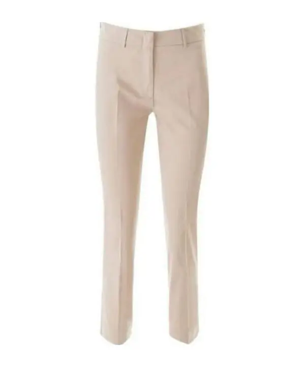 Max Mara Belted Straight Leg Casual Pants - Nude