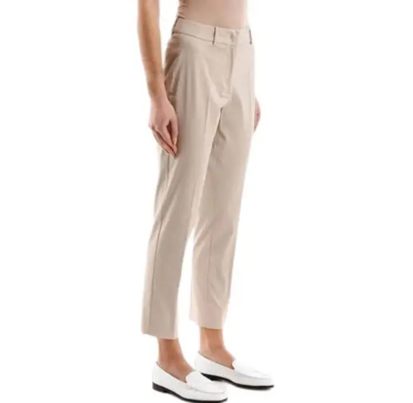 Max Mara Belted Straight Leg Casual Pants - Nude
