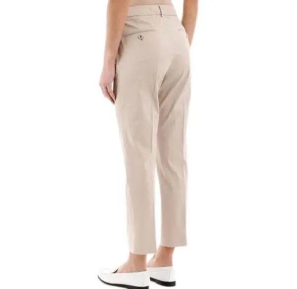Max Mara Belted Straight Leg Casual Pants - Nude