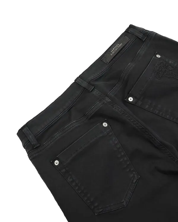 Versace Logo Straight Jeans - Black