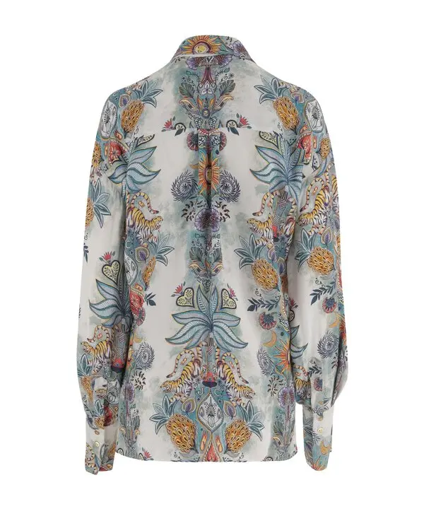 Just Cavalli Botanical Print Viscose Shirt