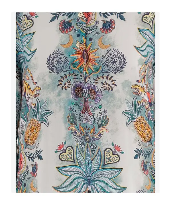 Just Cavalli Botanical Print Viscose Shirt