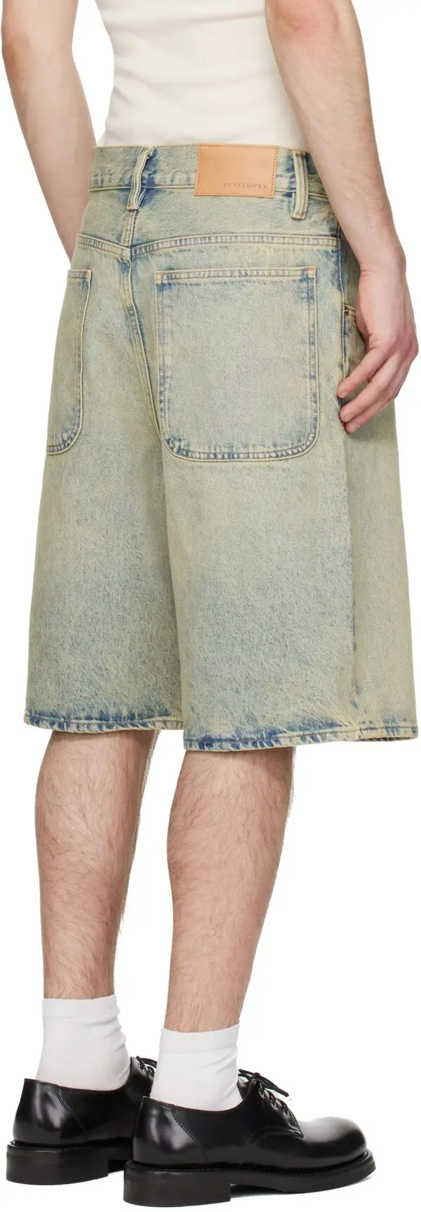 SUNFLOWER Super Wide Denim Shorts - Gray