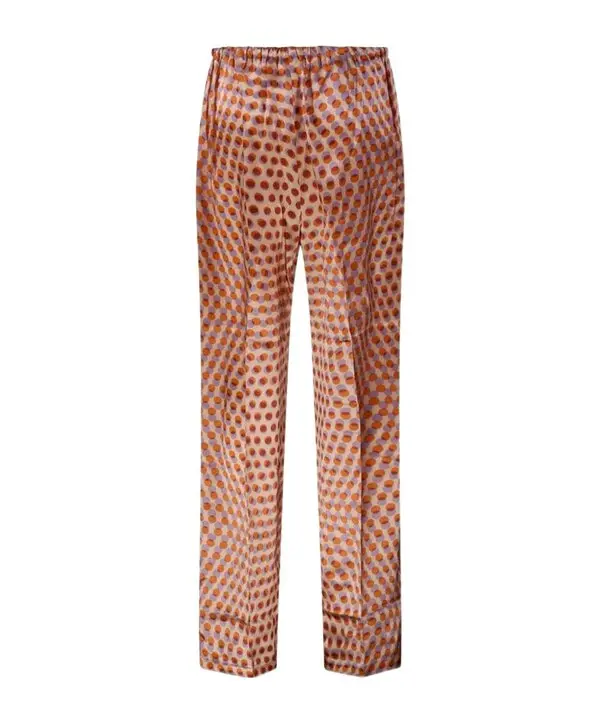 Dries Van Noten Dot Printed Wide-leg Pants - Brown