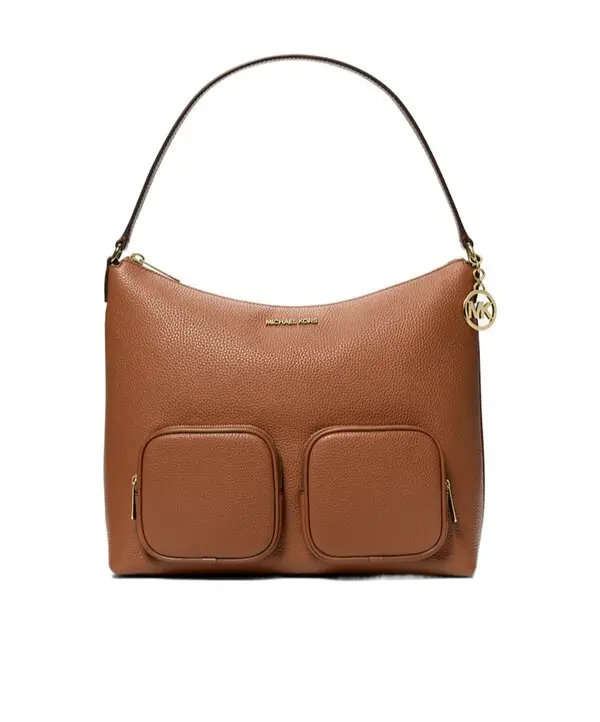 Michael Kors Merritt Large Pebbled Leather Cargo Shoulder Bag