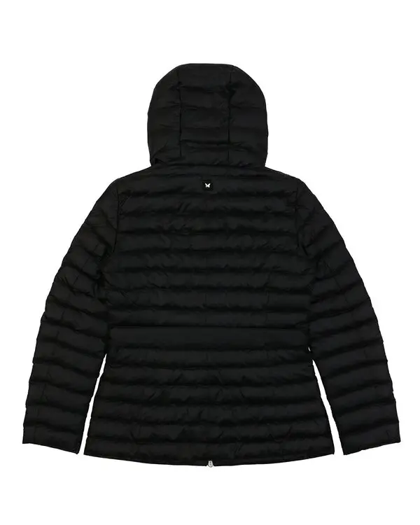Max Mara Quilted Hooded Down Jacket - Black