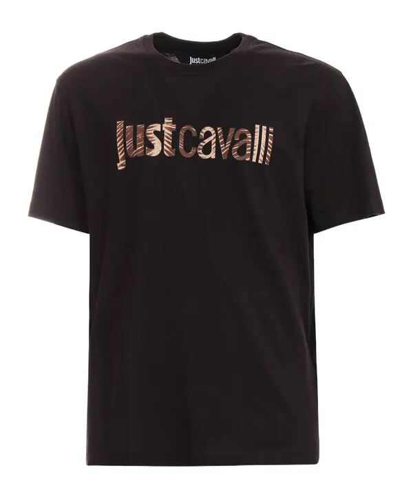 Just Cavalli Logo Print T-shirt - Black