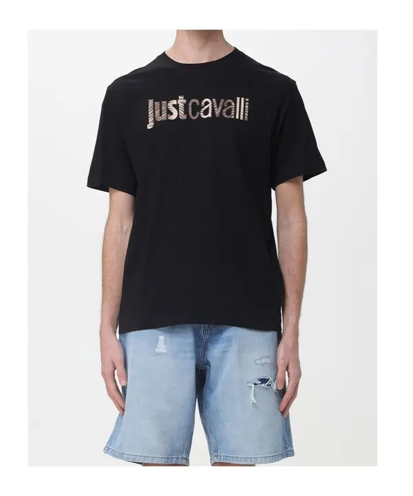 Just Cavalli Logo Print T-shirt - Black