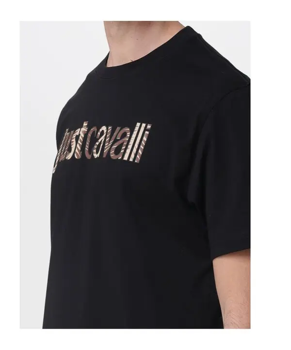 Just Cavalli Logo Print T-shirt - Black