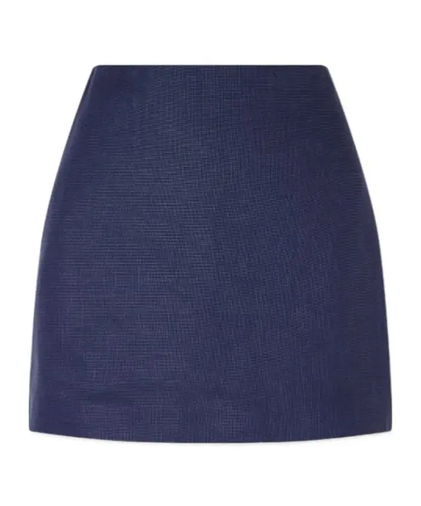 BLAZÉ MILANO Wool Blend A-line Miniskirt With Smiley Pockets