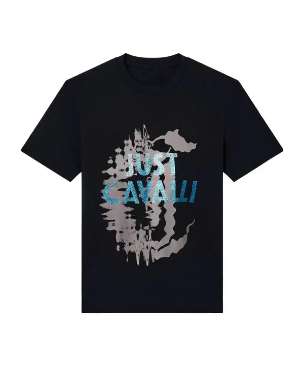 Just Cavalli Graphic Logo T-shirt - Black