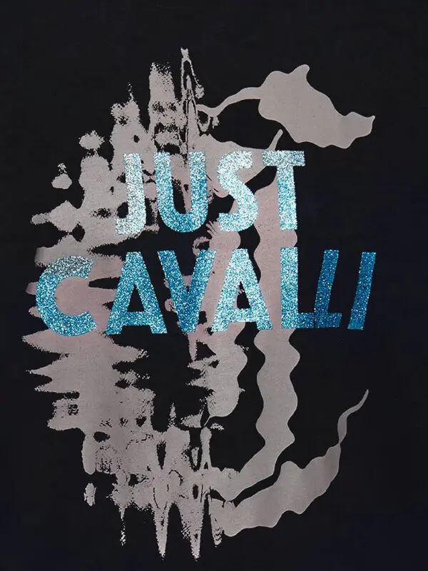 Just Cavalli Graphic Logo T-shirt - Black