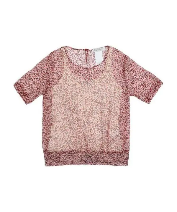 Max Mara Printed Round Neck Short Sleeve T-shirt