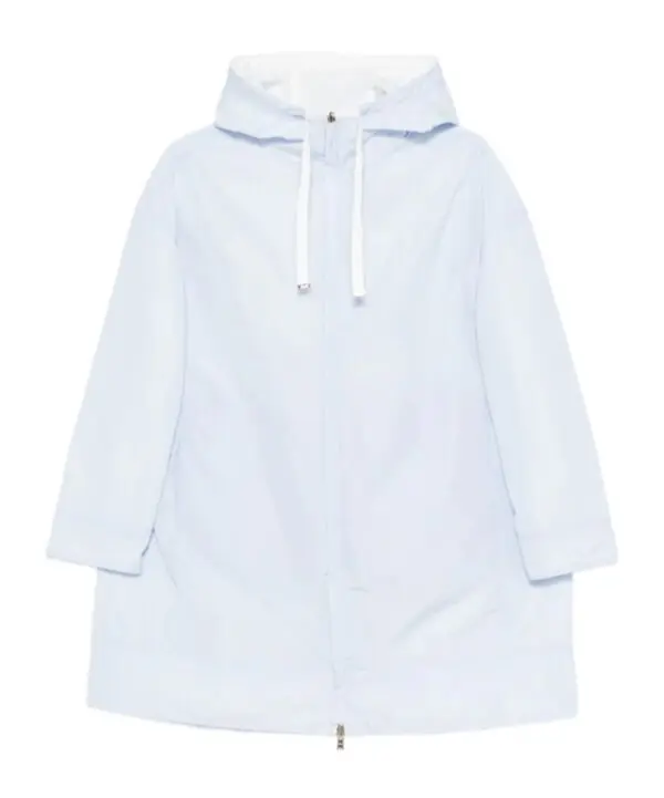 Herno Drawstring Hooded Parka - Light Blue