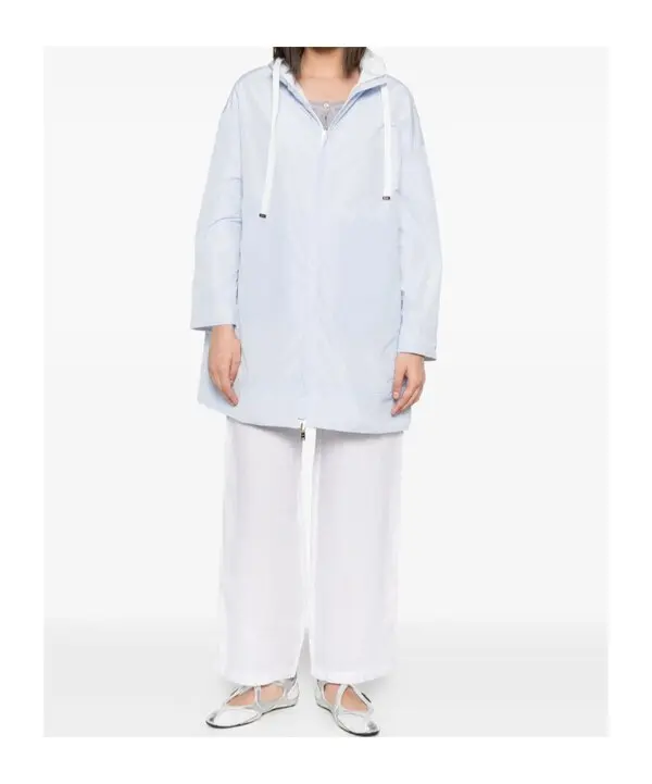 Herno Drawstring Hooded Parka - Light Blue